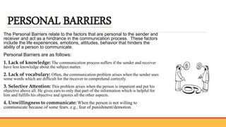 Presentation on barriers of communication | PPTX