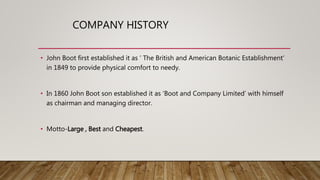 Presentation on BOOTS. | PPTX