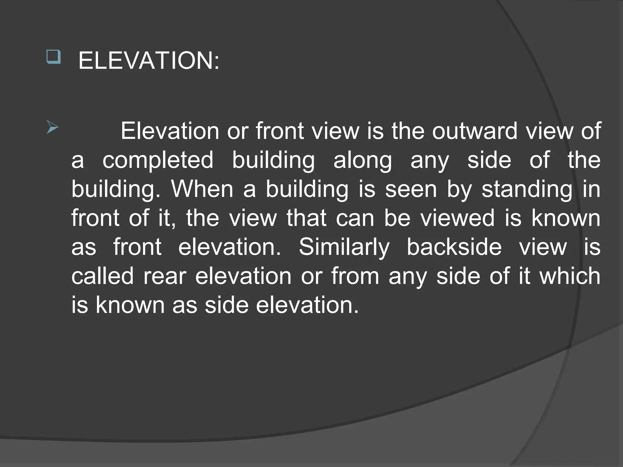Building Plan, Sectional Plan and Elevation | PPT