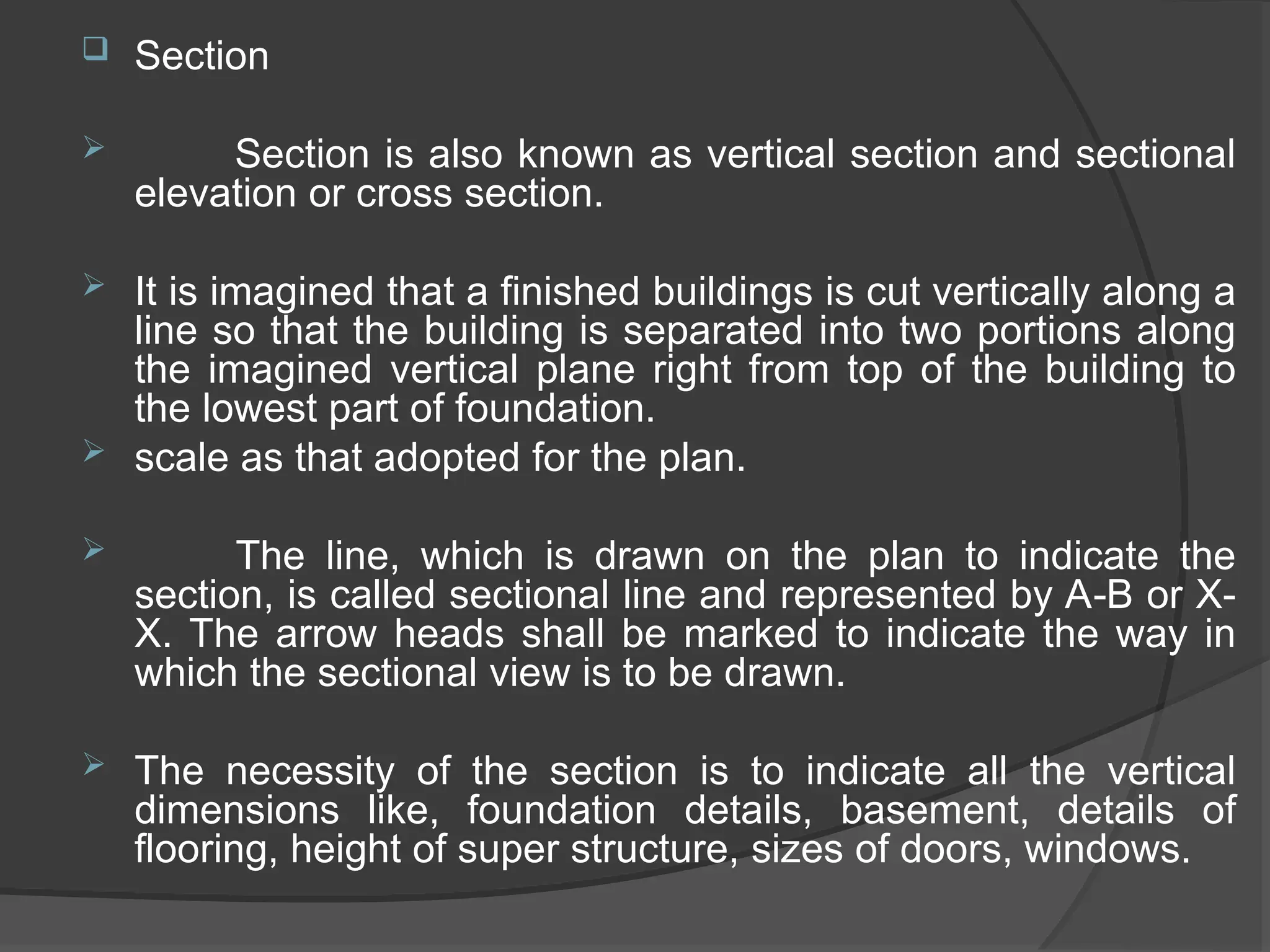Building Plan, Sectional Plan and Elevation | PPT