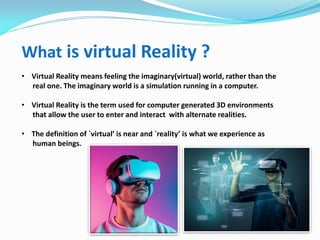 virtual reality presentation (ppt) technology | PDF | Virtual Reality ...