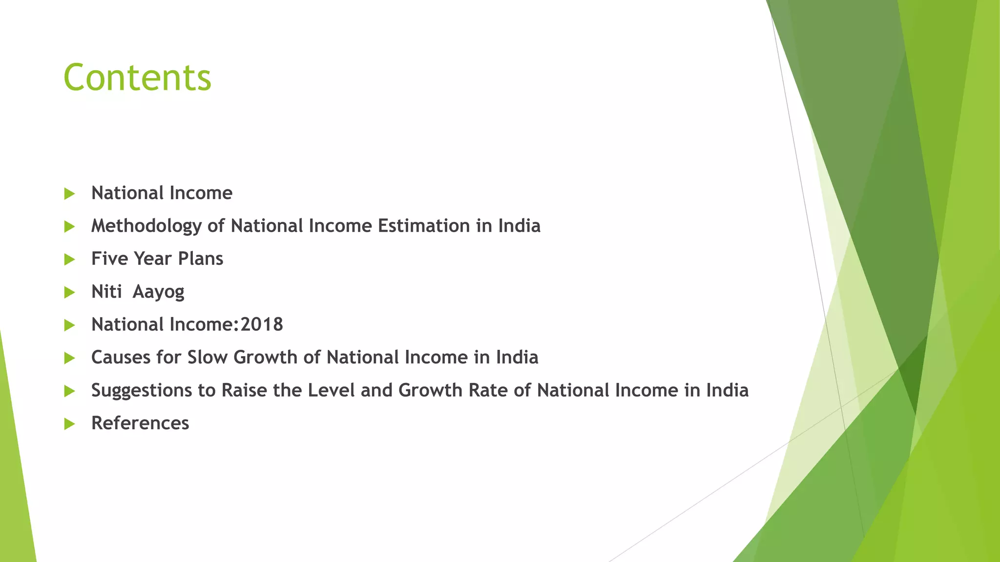 Trends of National Income in India | PPTX