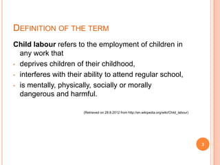 child labour | PPTX