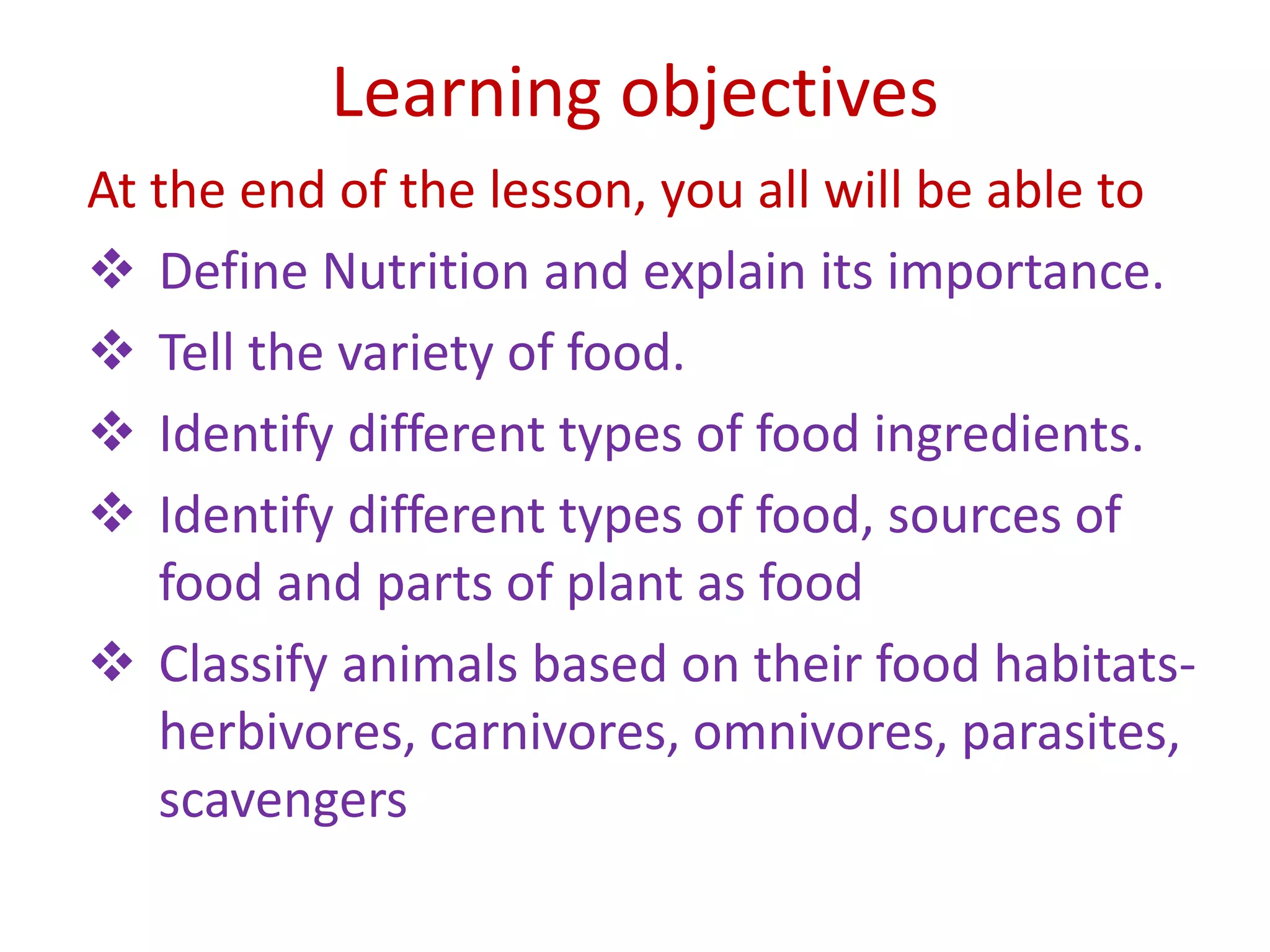 class 6 lesson 1 sources of food | PPTX