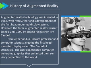 Virtual Reality and Augmented Reality | PPTX