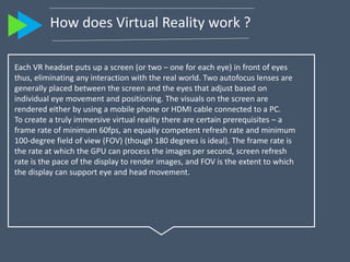 Virtual Reality and Augmented Reality | PPTX