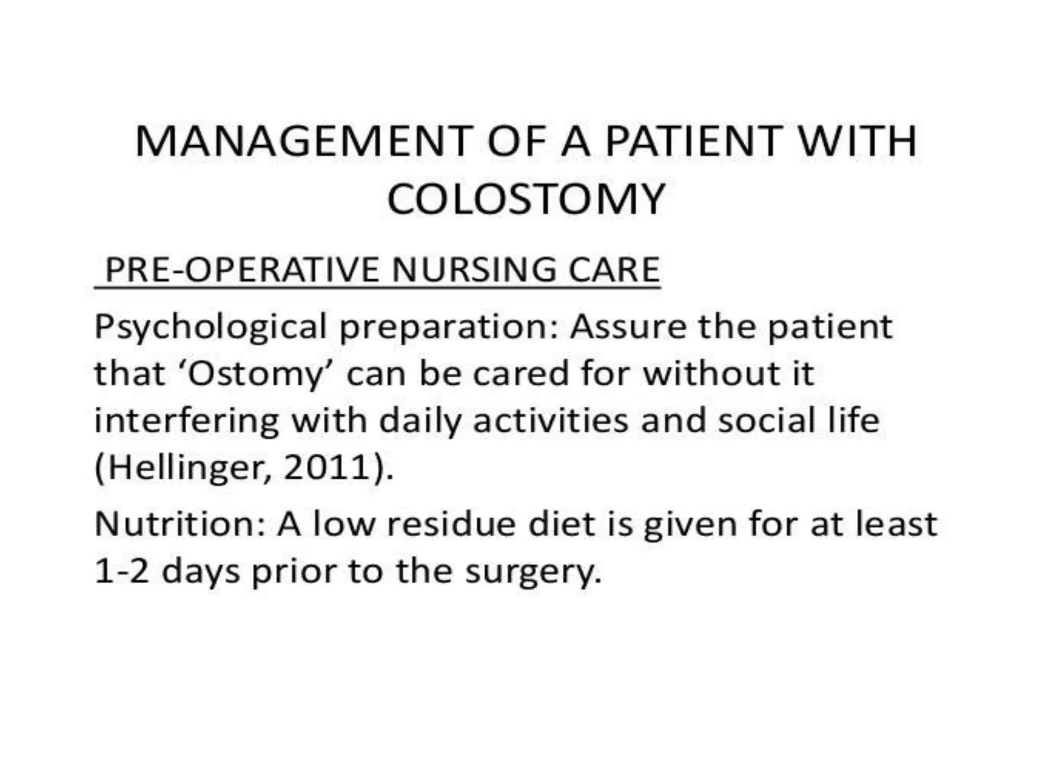COLOSTOMY CARE AND ROLE OF NURSES IN MANAGEMENT IN PATIENT WITH ...