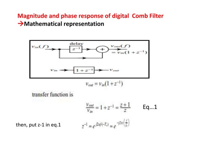 Presentation1 comb filter | PPT