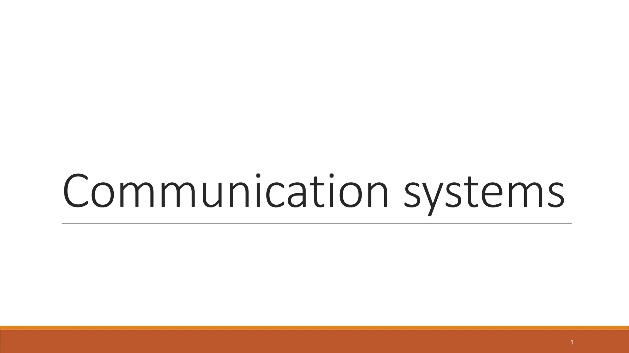 Communication System Presentation Slides Pptx