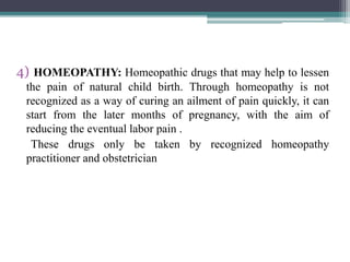 ALTERNATIVE AND COMPLEMENTARY THERAPIES DURING INTRANATAL PERIOD | PPTX