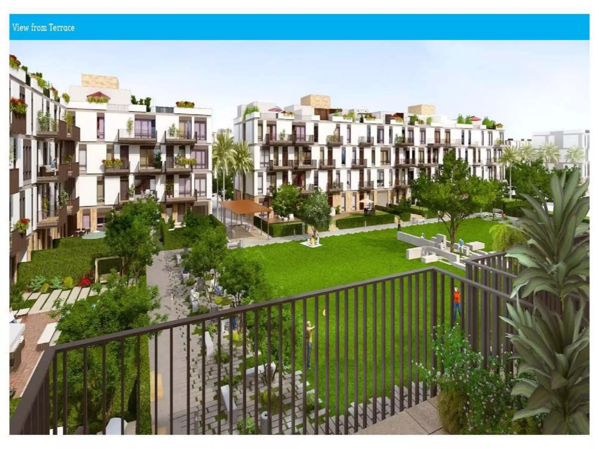 Apartments Ground floor with garden in Compound Courtyards Westown ...