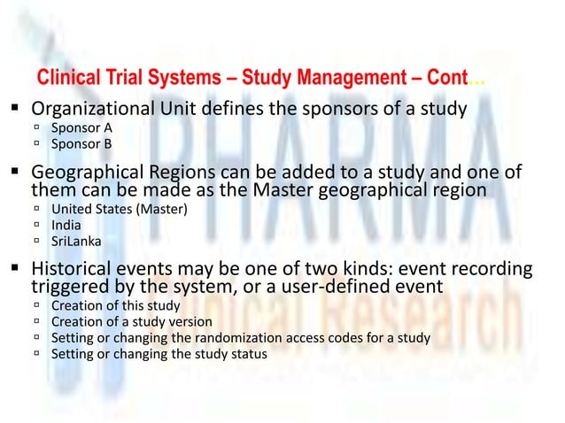 Clinical Trial Management Systems | PPTX | Computer Software and ...