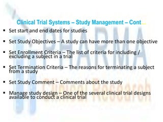 Clinical Trial Management Systems | PPTX
