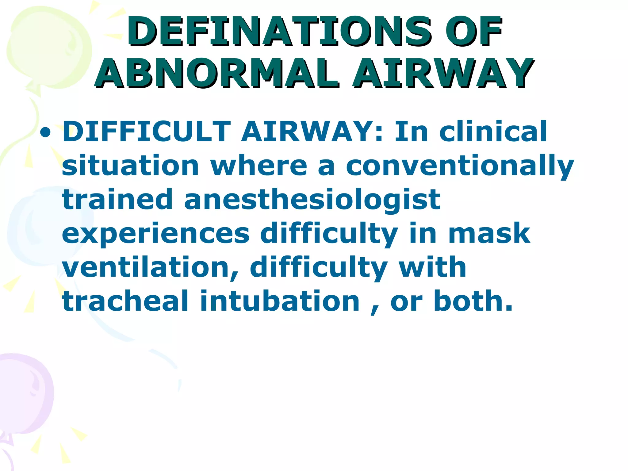 airway management | PPT