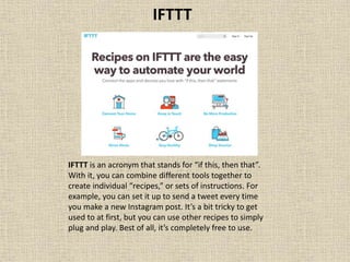 Social Media Marketing Tools For Smart Automation | PPTX | Social ...