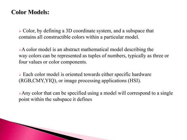 Color Image Processing | PPTX | Photo Editing Software | Computer ...