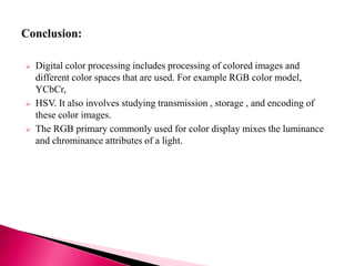 Color Image Processing | PPTX