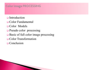 Color Image Processing | PPTX