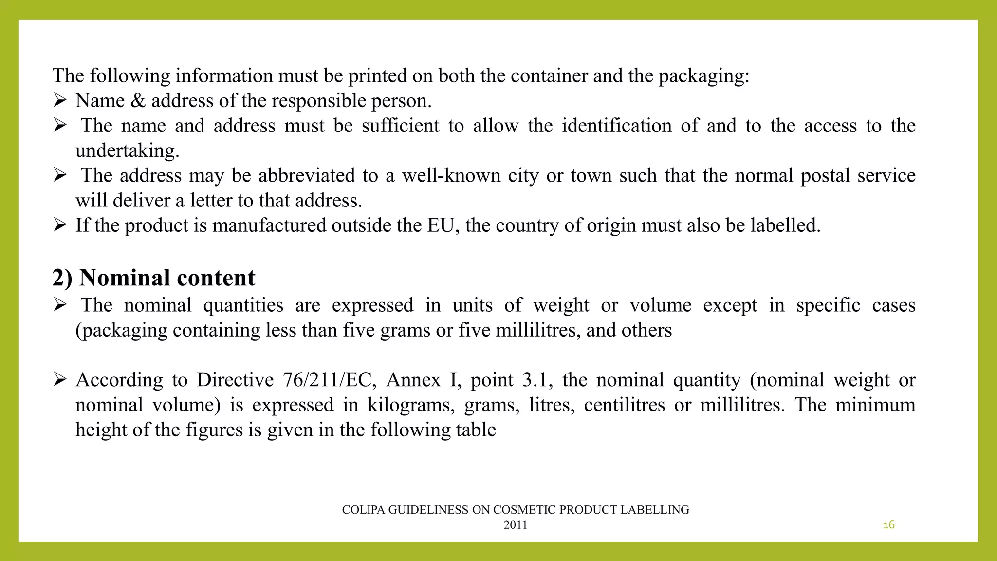 Cosmetic Regulations in European Union | PPTX