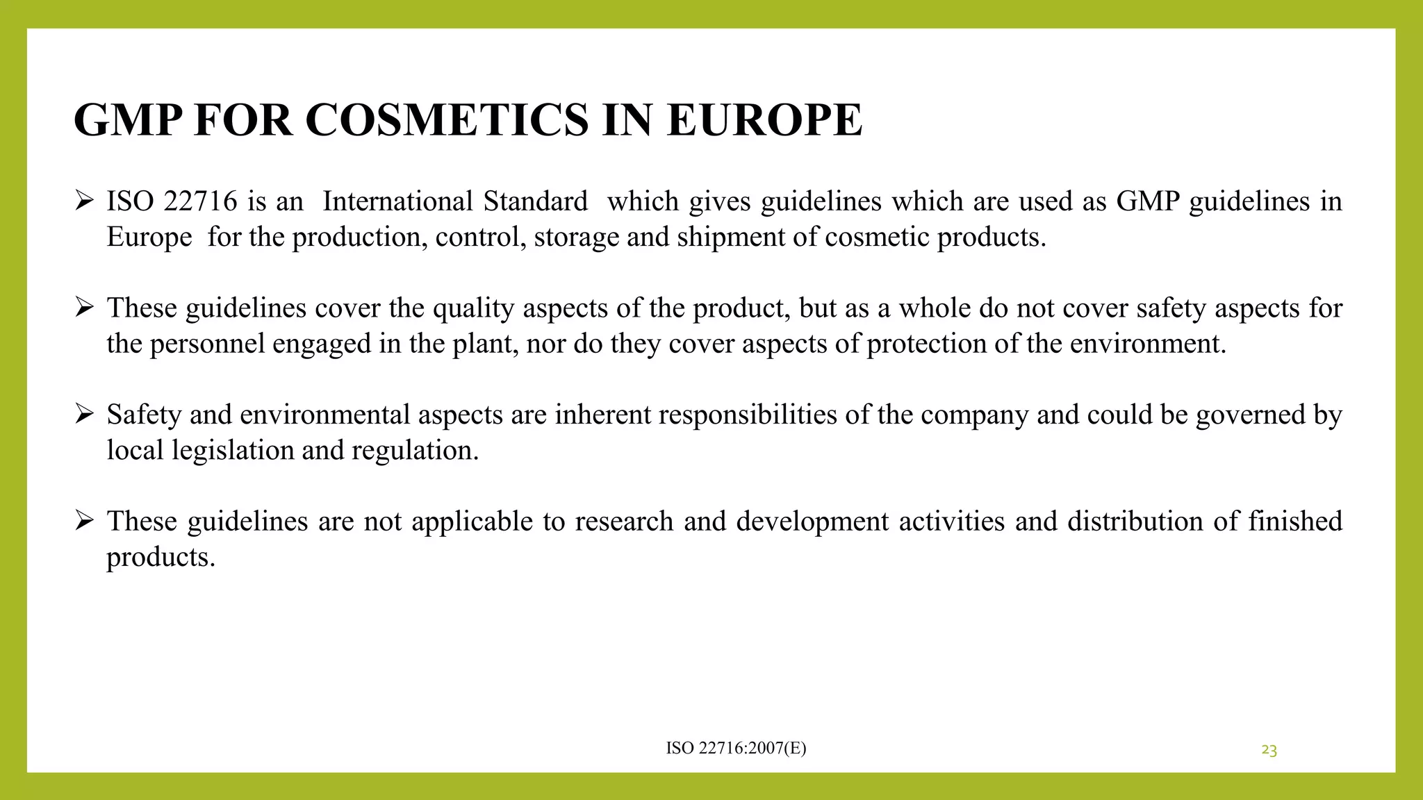 Cosmetic Regulations in European Union | PPTX
