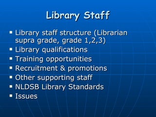 Development of Public Library Services | PPT