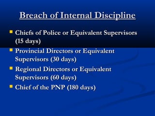 Presentation1 disciplinary proceedings pnp | PPT