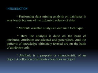 Analysis Of Attribute Revelance | PPTX