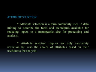 Analysis Of Attribute Revelance | PPTX