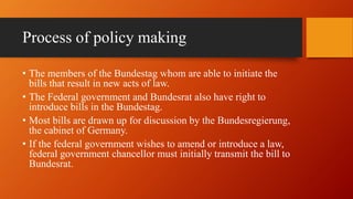 policy making mechanism in Germany | PPTX