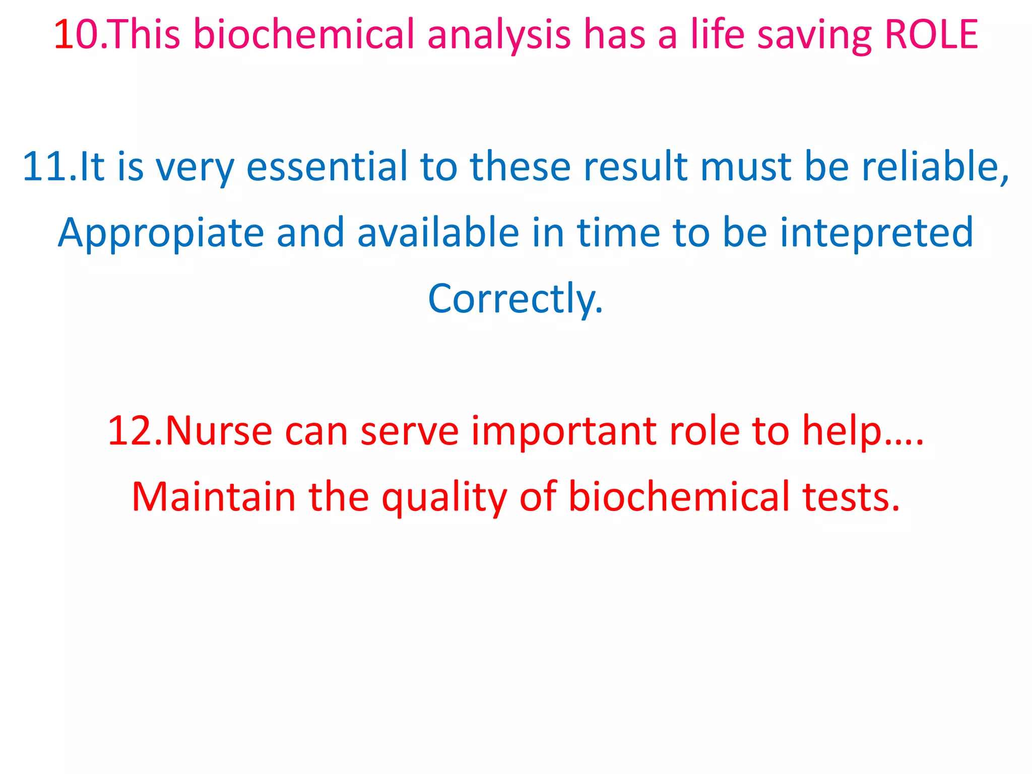 Importance of BIO-CHEMISTRY in NURSING by Dr.KD