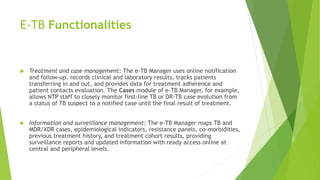Presentation e-TB Manager | PPT