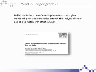 Presentation1 ecogeographic basis | PPT