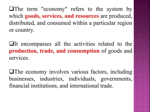 Presentation1 econo.pptx | Economy | Business and Finance