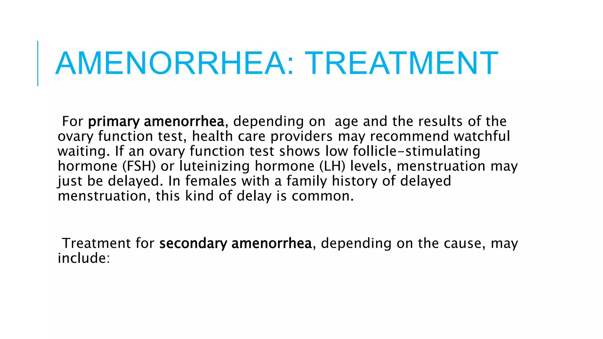 Menstruation disorders and treatment | PPTX