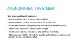 Menstruation disorders and treatment | PPTX