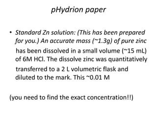 Presentation1 edta mg | PPTX | Chemistry | Science