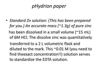 Presentation1 edta mg | PPTX | Chemistry | Science