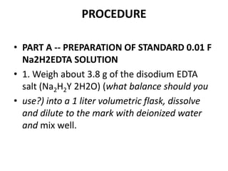 Presentation1 edta mg | PPTX | Chemistry | Science