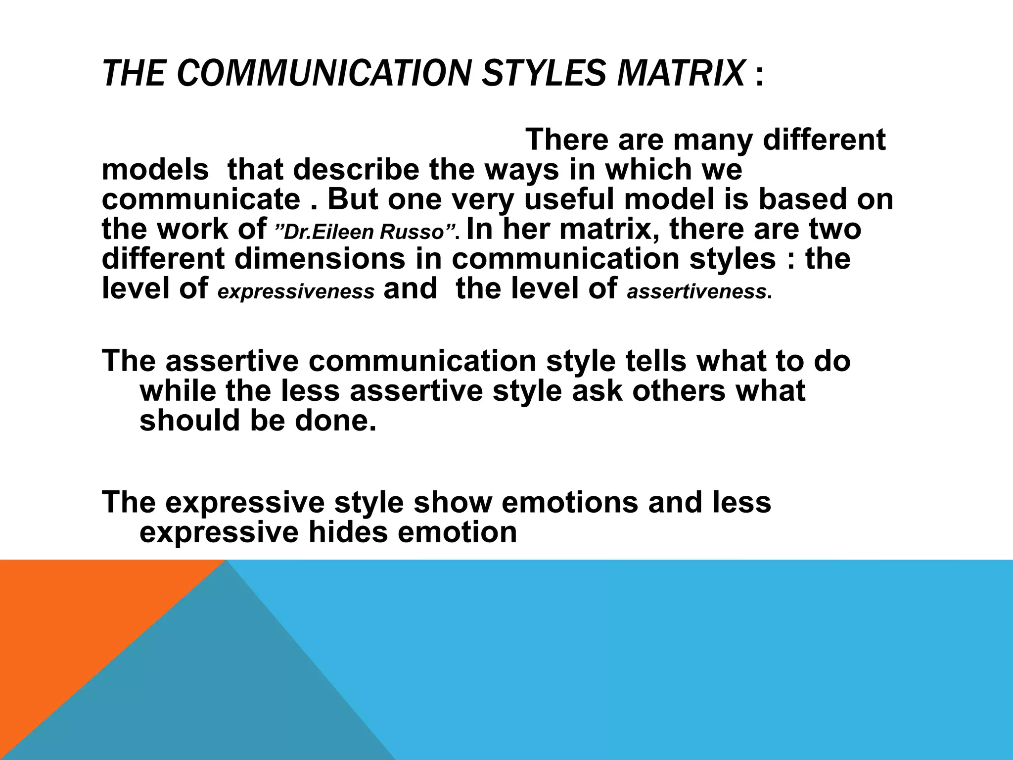 Communication style ,English | PPTX