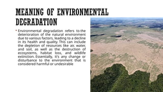 Presentation about environmental degradation and its protection | PPTX