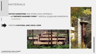 Presentation 1 Fallingwater house Frank Lloyd Wright | PDF