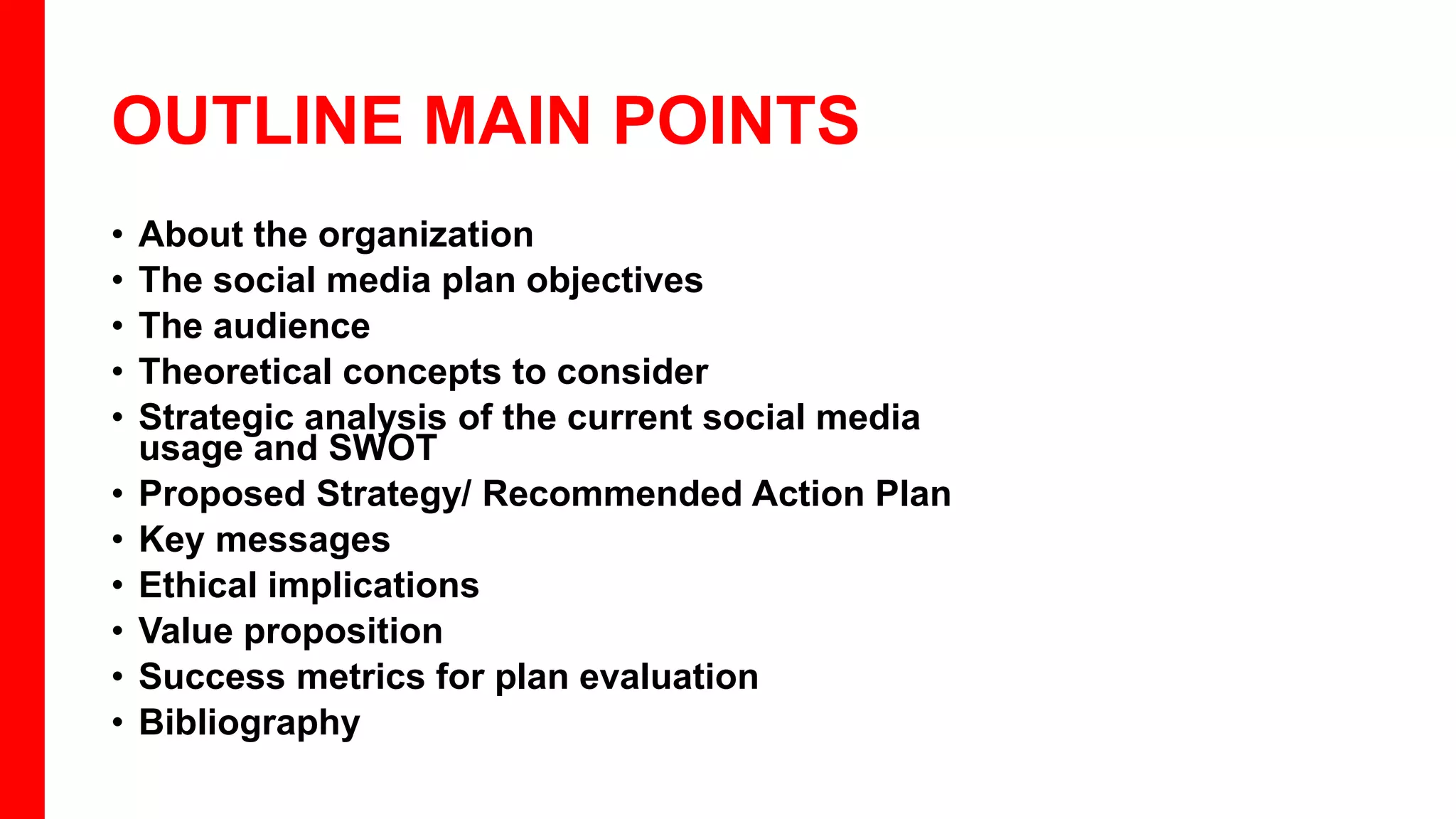 Presentation for My social media plan outline | PPT