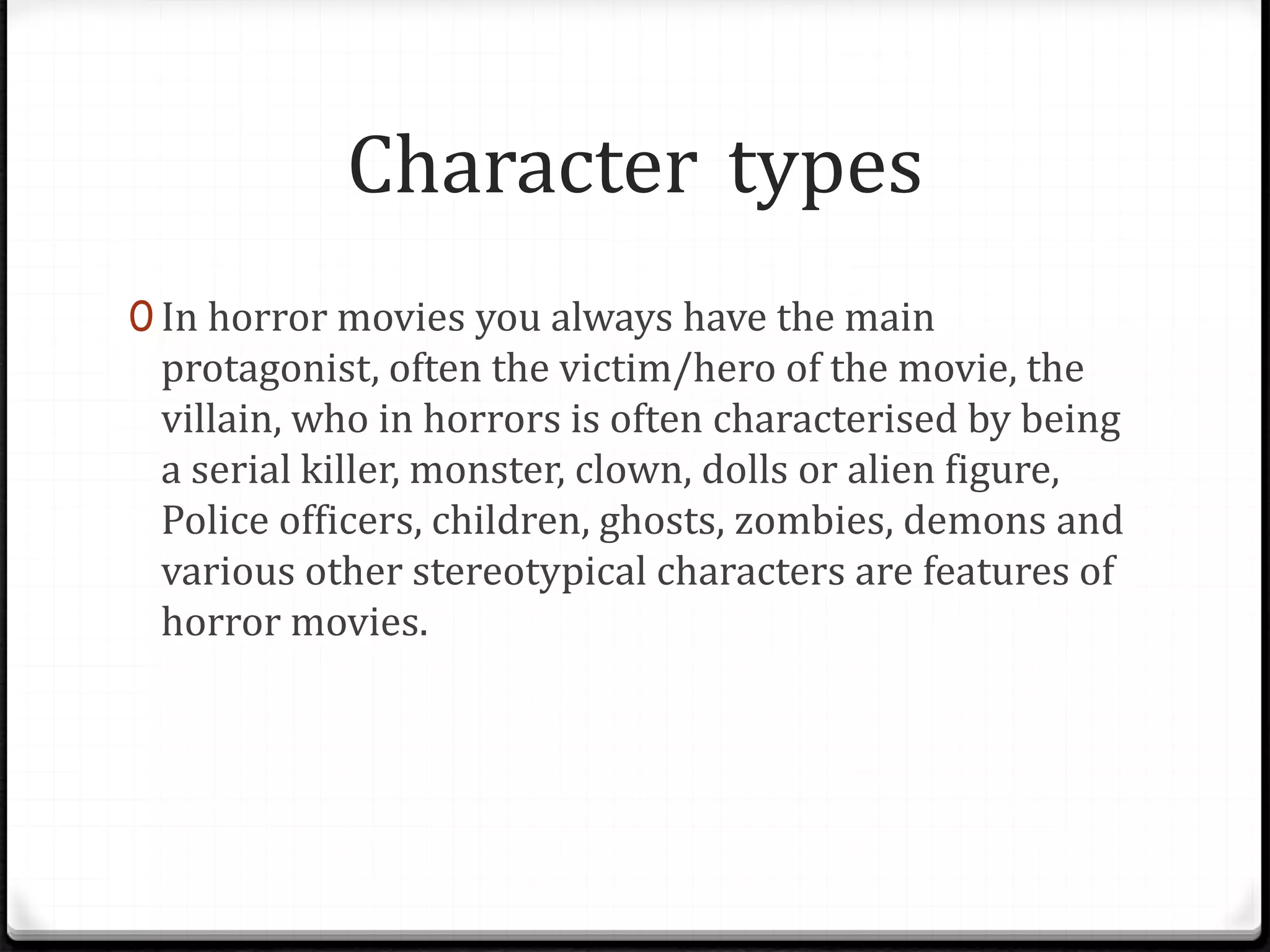 Horror Movie Conventions | PPTX