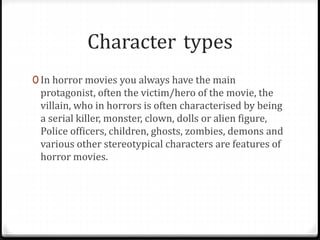 Horror Movie Conventions | PPTX