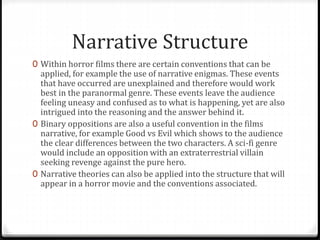 Horror Movie Conventions | PPTX