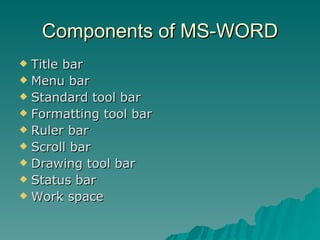 MS WORD | PPT