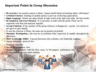 The art of effective Group Discussion | PPT