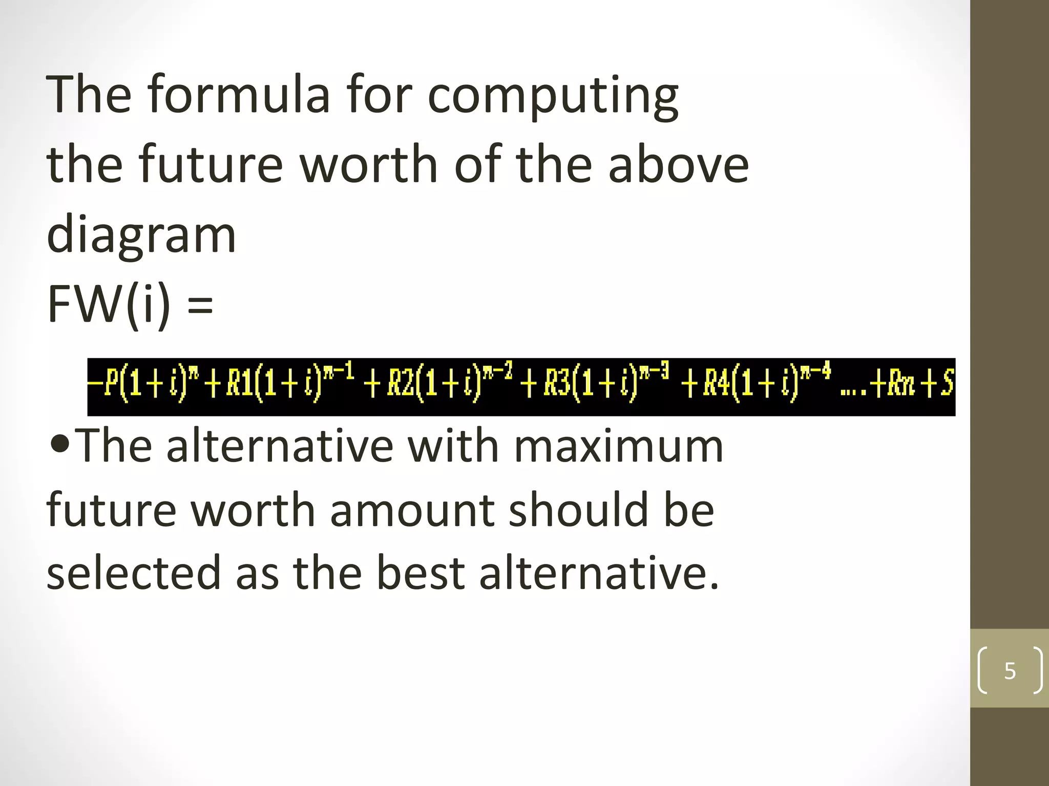 Future Worth method | PPTX