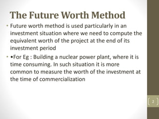 Future Worth method | PPTX