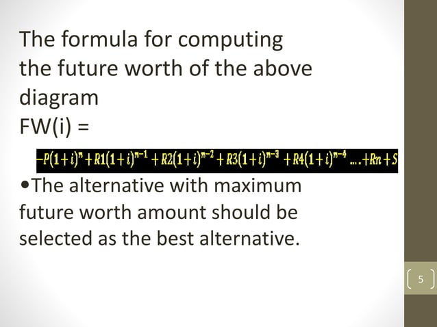 Future Worth method | PPTX | Stocks and Bonds | Personal Investing